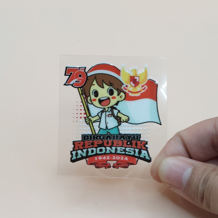 Sticker Merdeka Stiker animasi agustus bendera UV DTF | Lazada Indonesia