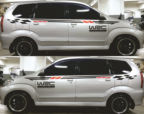 CUTTING STICKER MOBIL AVANZA XENIA INNOVA SIMPLE WRC STIKER STRIPING ...
