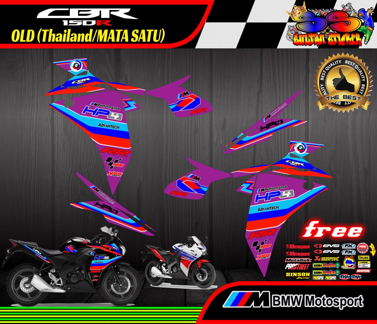 Stiker Streaping Decal list Motor CBR 150 R Old Thailand (MATA SATU ...