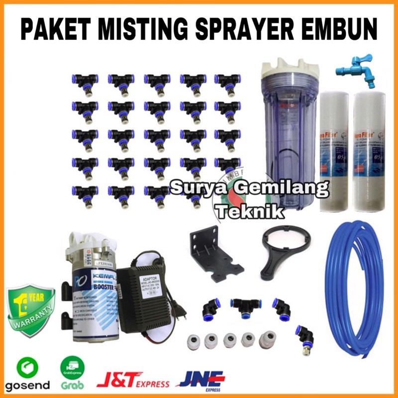 Paket Misting / Kabut / Embun 25Titik / Sprayer / Tanaman / Hydroponik ...