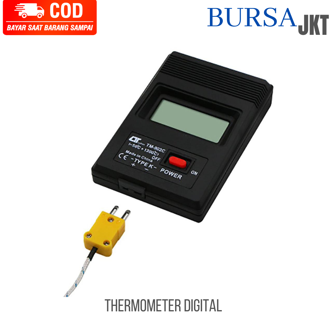 THERMOMETER DIGITAL TM902C 30 °C - 1300 °C SENSOR SUHU LED ...