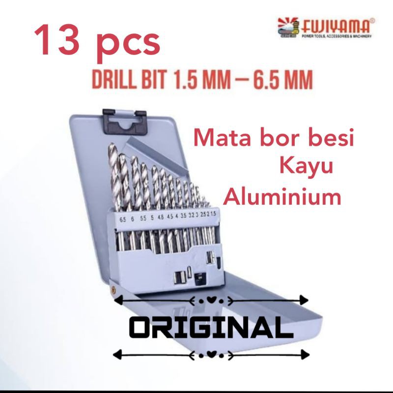 mata bor besi set 13 FUJIYAMA mata bor set bor besi bor kayi bor ...
