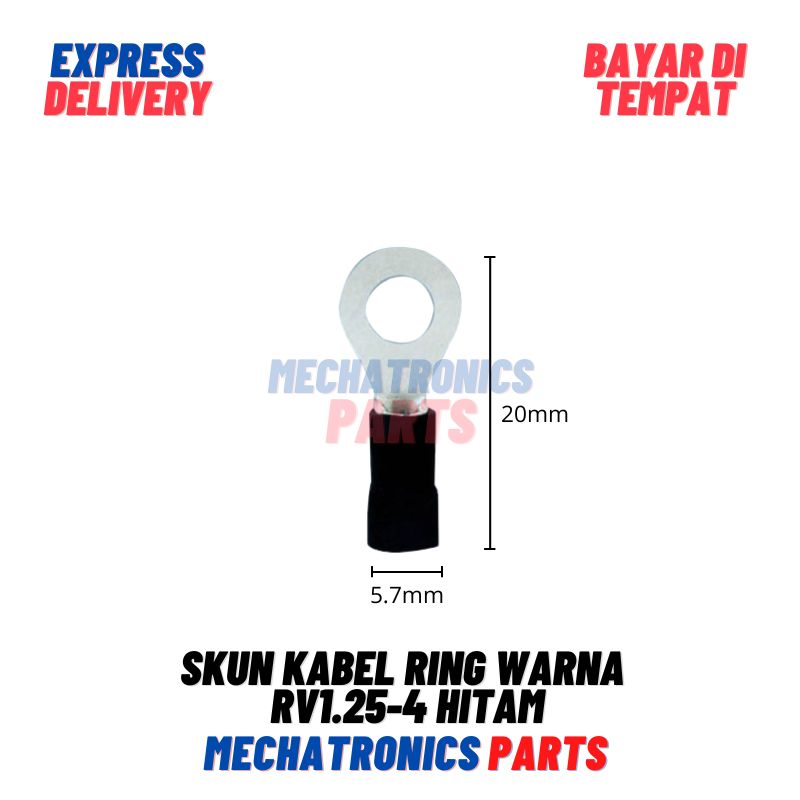 SKUN KABEL RING WARNA RV1.25-4 Hitam Black | Lazada Indonesia