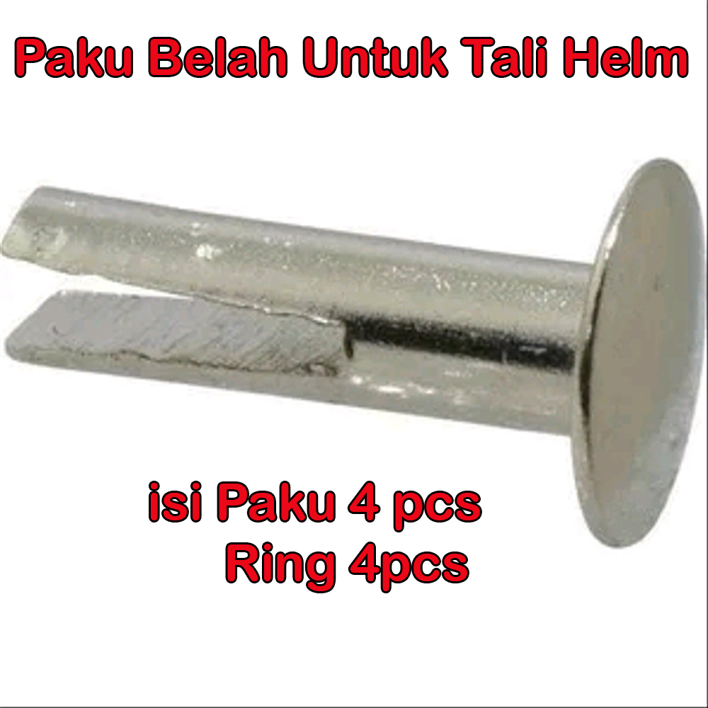 PAKU BELAH DAN RING BESI/Paku Rivet Universal Semua Jenis Helm Untuk ...