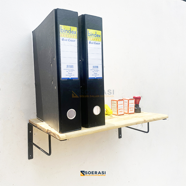 DICO Rak Dinding Tempel Gantung Ruang Kerja Kantor Ambalan Susun Kayu ...