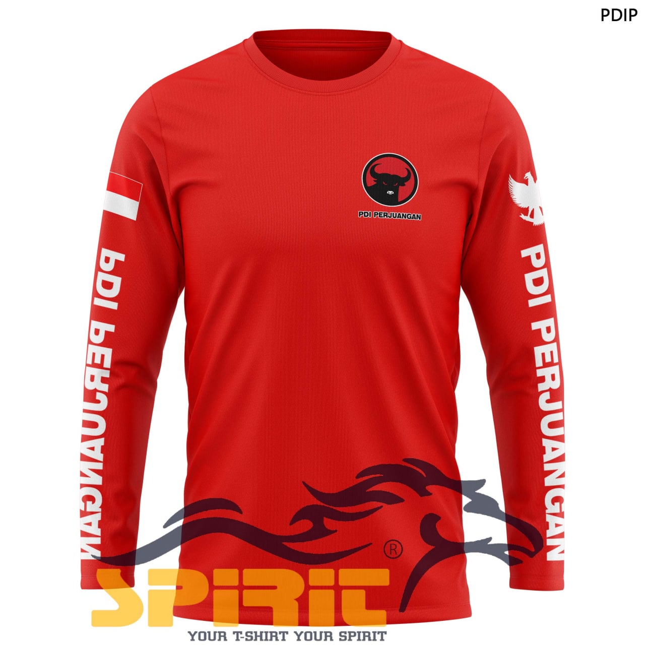 kaos partai PDI PERJUANGAN kaos parta 2024 PDIP CUSTOM NICNAME DAN ...