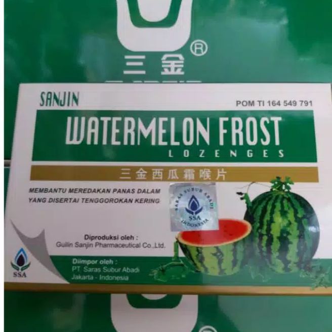 Permen Pereda Panas Dalam/Sanjin Watermelon Frost Lozenges | Lazada ...