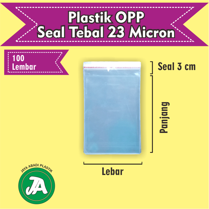 Plastik OPP Seal 10 x 12 Cm Plastik Bening Plastik OPP Tebal 23 Micron ...