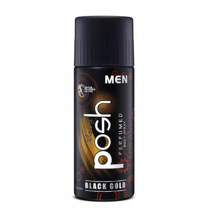 Posh Men Body Spray Black Gold Botol Bottle 150 ml | Lazada Indonesia
