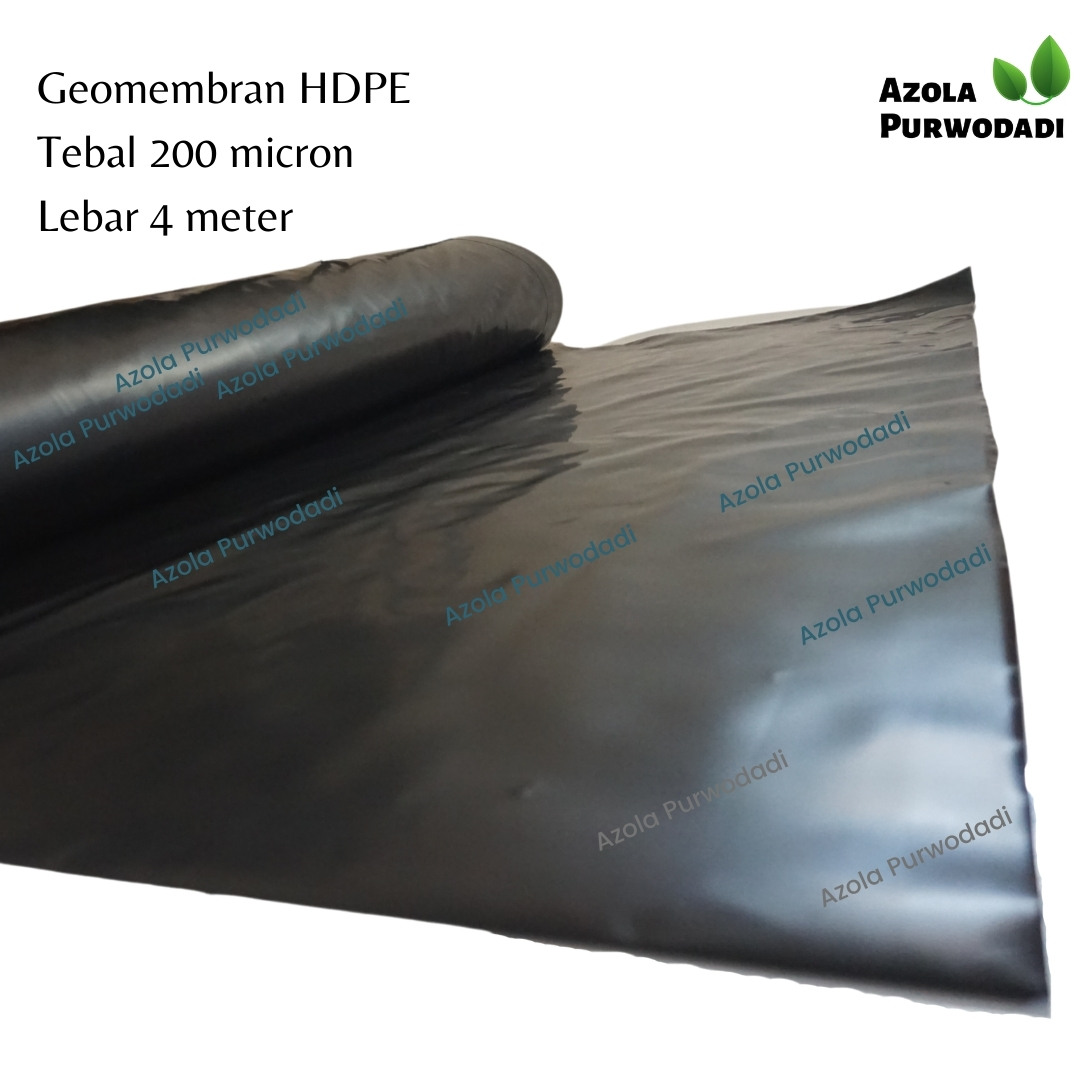 Plastik HDPE Geomembran 200 Micron 4 x 16,5 meter untuk kolam / tambak ...
