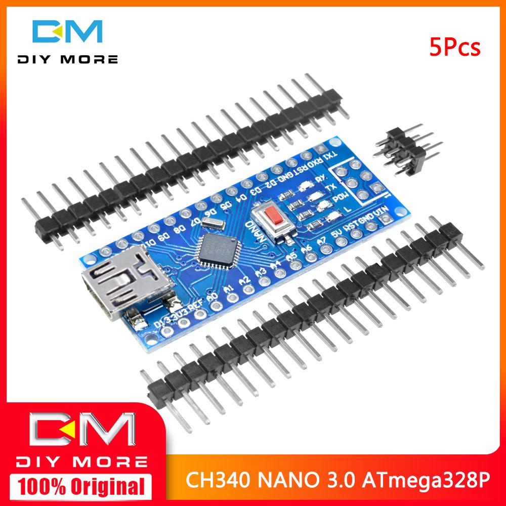 Diymore Papan pengontrol Arduino NANO V3.0 CH340C ATMEGA328P-MU versi ... Diymore Papan pengontrol Arduino NANO V3.0 CH340C ATMEGA328P-MU versi ...