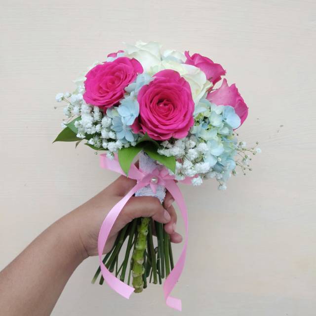 Buket Bunga Asli Pengantin Medan Bunga Lamaran Wedding Bouquet | Lazada ...
