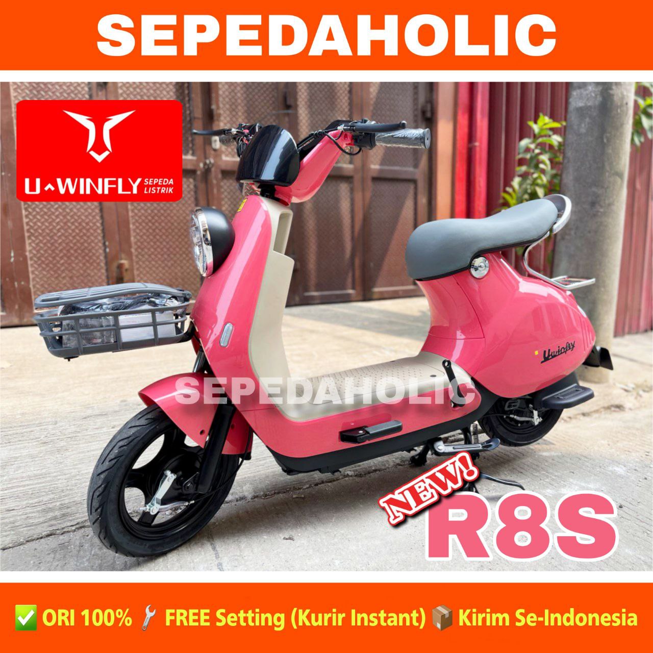 Sepeda Motor Listrik UWINFLY REDFISH 8 / R8S RF8S 500 Watt Electric E ...