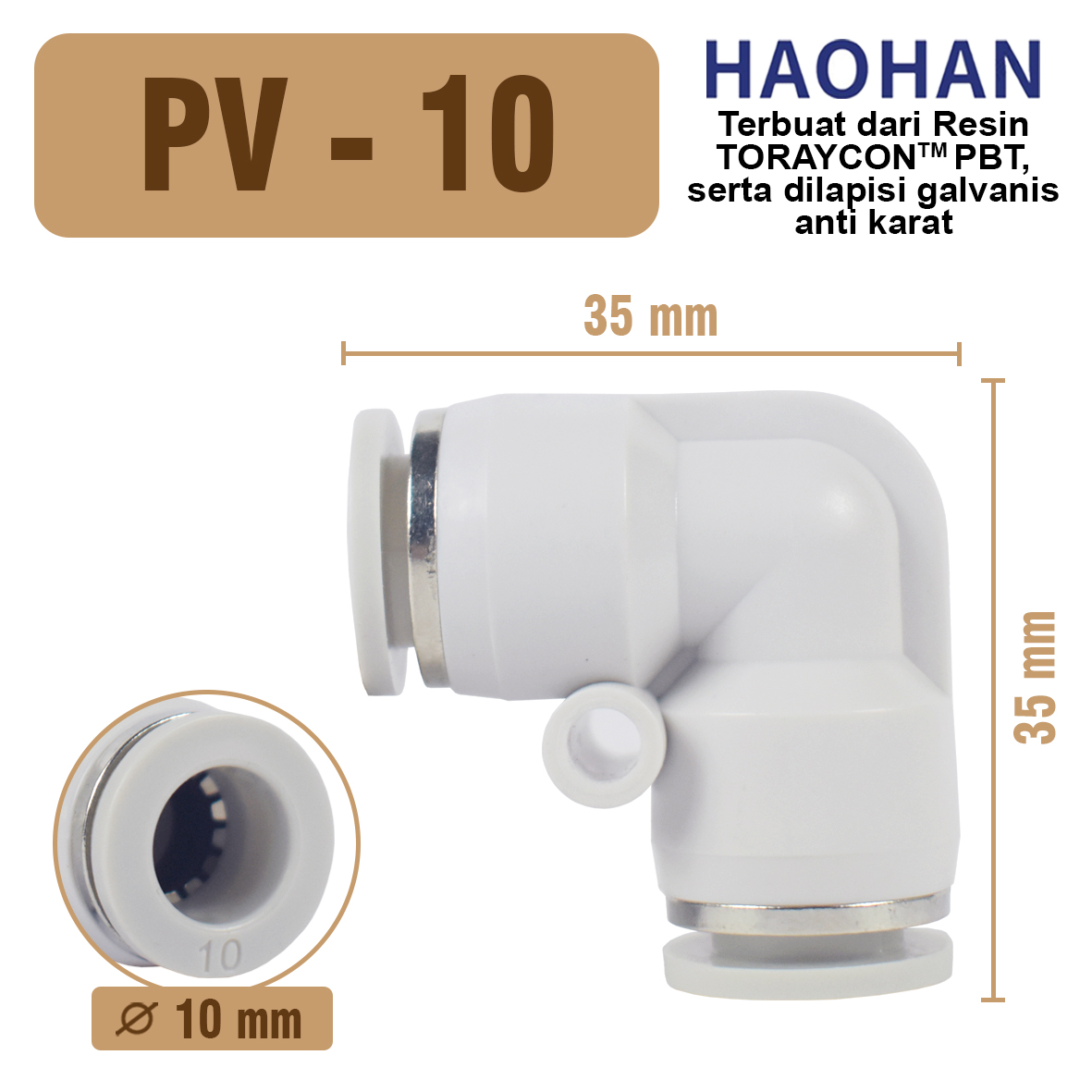 FITTING ELBOW PV PNEUMATIC REDUCER SAMBUNGAN SELANG PV | Lazada Indonesia