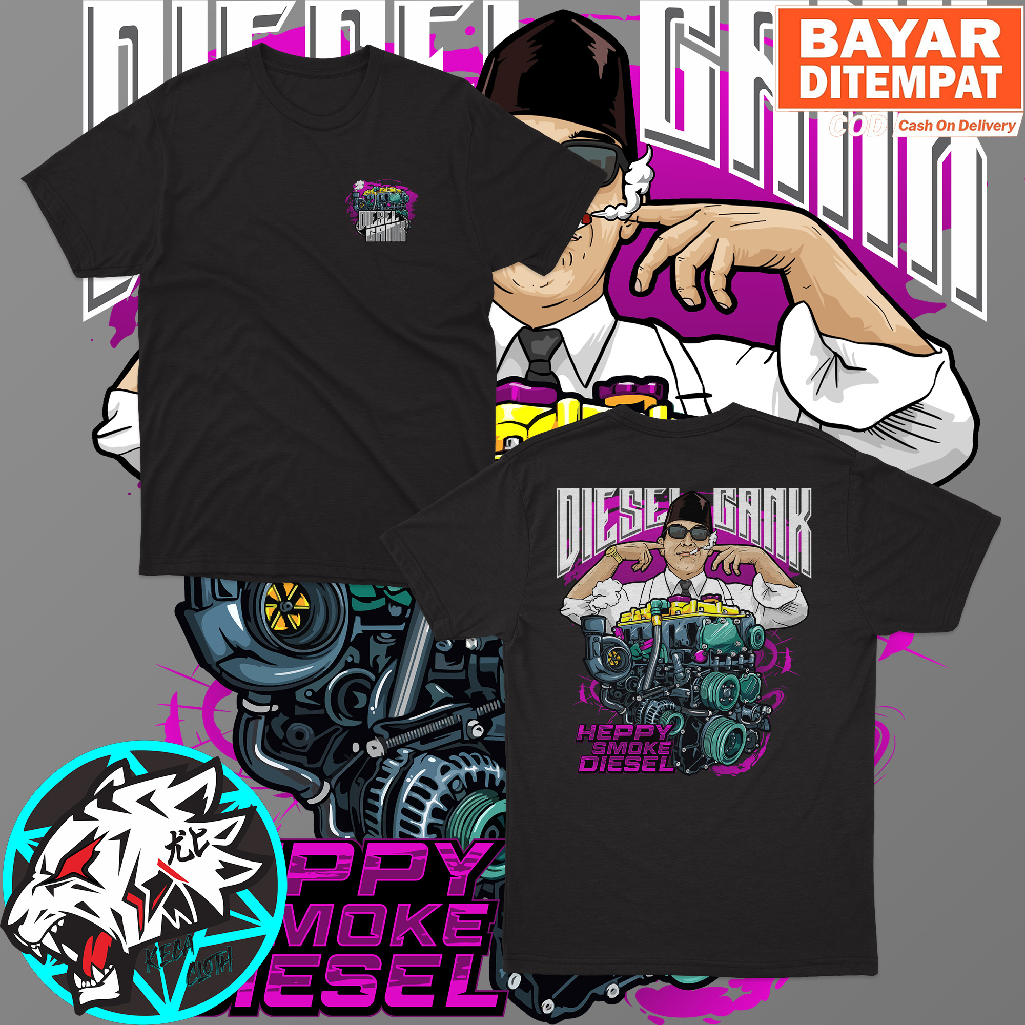 Kaos Racing Diesel Gank Soekarno Happy Smoke Diesel Big Size Jumbo Baju ... Kaos Racing Diesel Gank Soekarno Happy Smoke Diesel Big Size Jumbo Baju ...