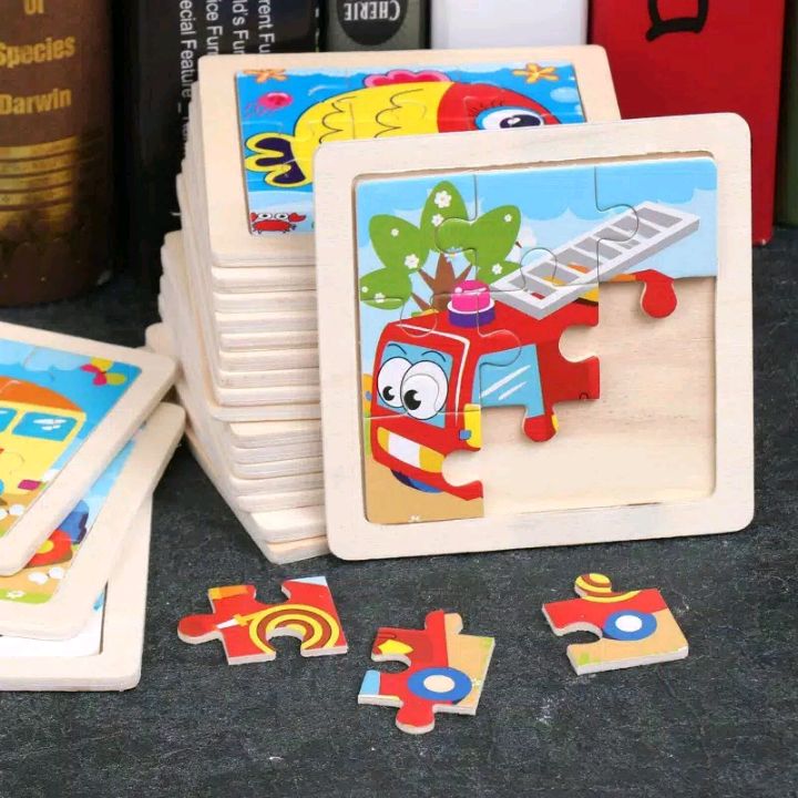 Mainan Edukatif Puzzle Kayu/ Wooden Puzzle 9 Keping lucu | Lazada Indonesia