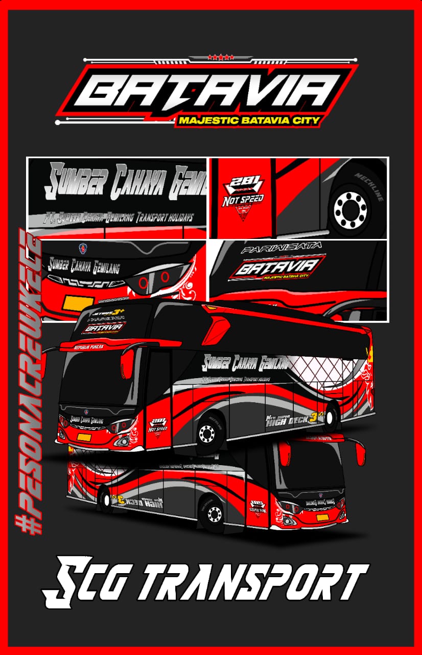 STIKER LOGO BUS BASURI 1 LEMBAR /STIKER BUS VIRAL / | Lazada Indonesia