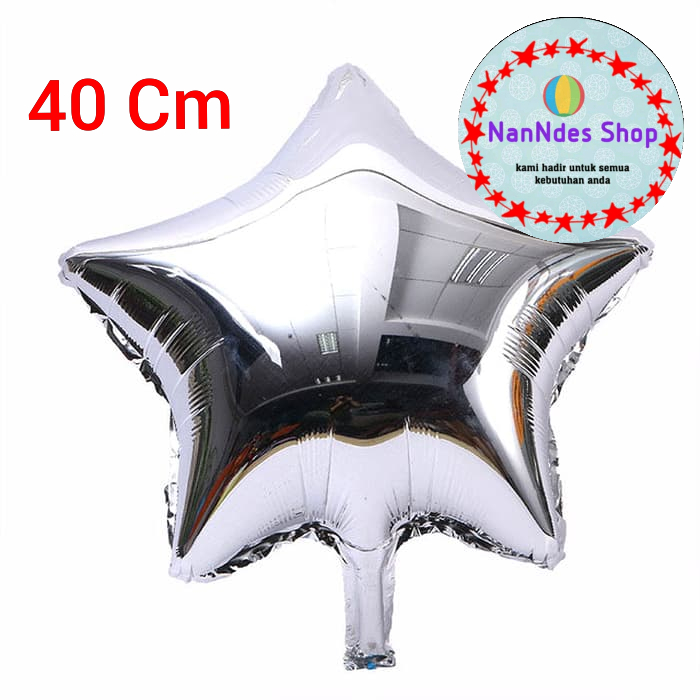 Balon Foil Bintang Silver 40 cm / Balon Star / Balon Foil Bintang Muda ...