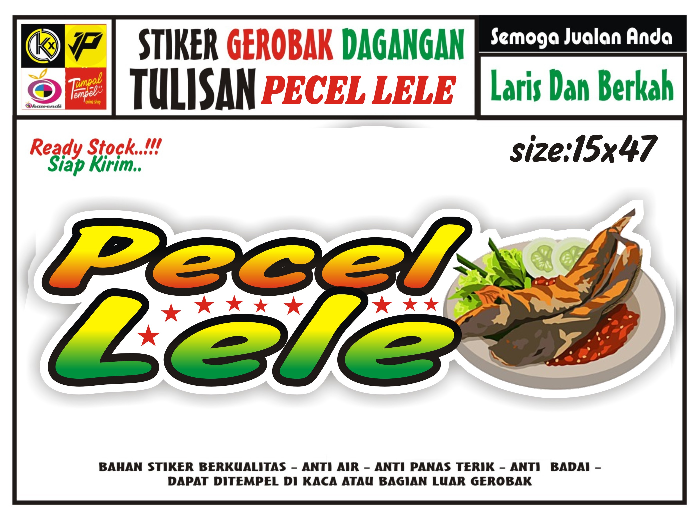 STIKER KACA GEROBAK TULISAN PECEL LELE | Lazada Indonesia