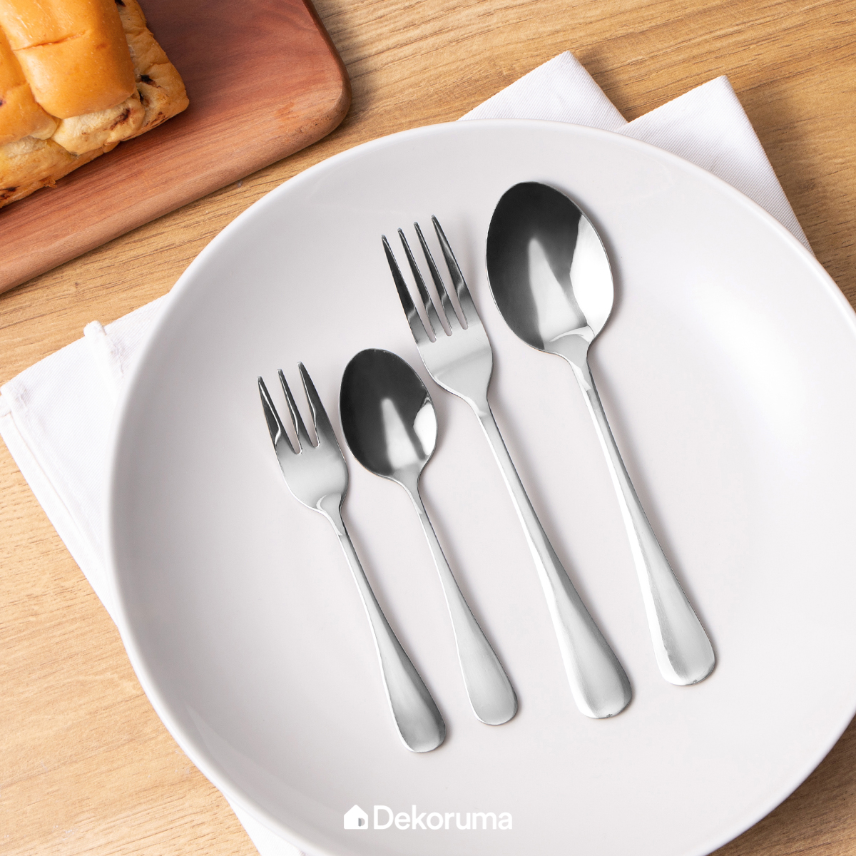 Dekoruma HONU Set Sendok Makan Stainless Steel | Dinner Spoon 4 Pcs ...