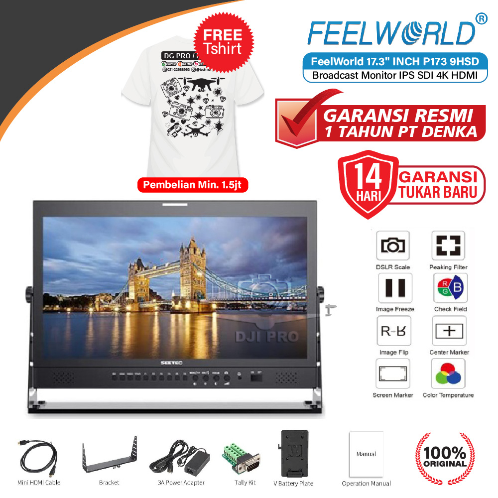Feelworld P215-9HSD 21.5'' Inch Full HD IPS Broadcast Monitor Original ...