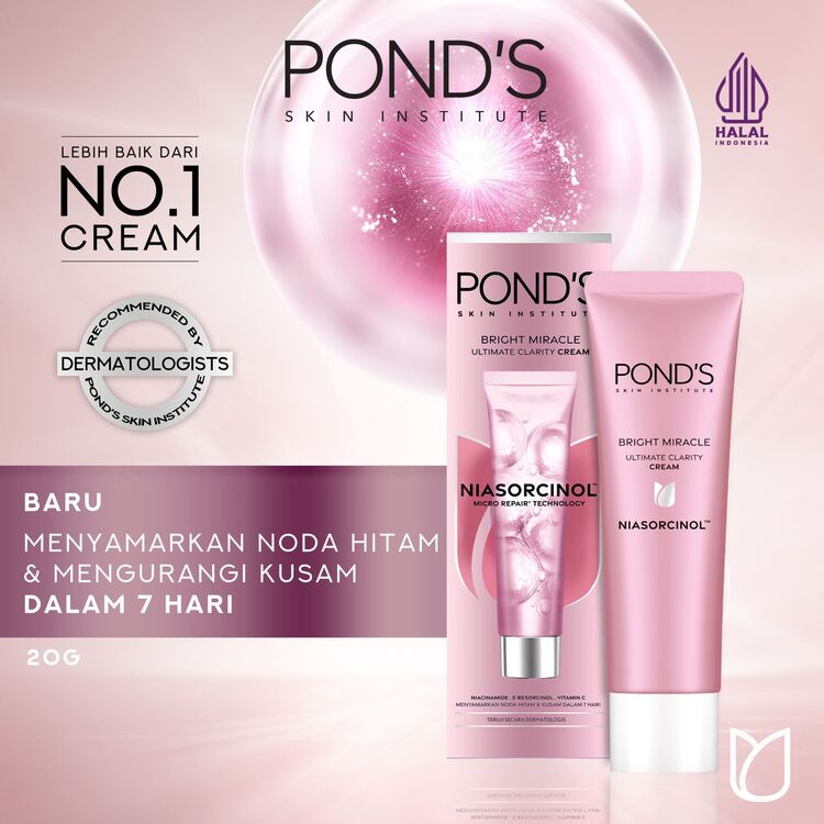 Ponds Bright miracle Day Cream 20g (kemasan baru Bright Beauty ...