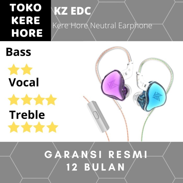 KZ EDC Knowledge Zenith Kere Hore Neutral Earphone with Mic | Lazada Indonesia