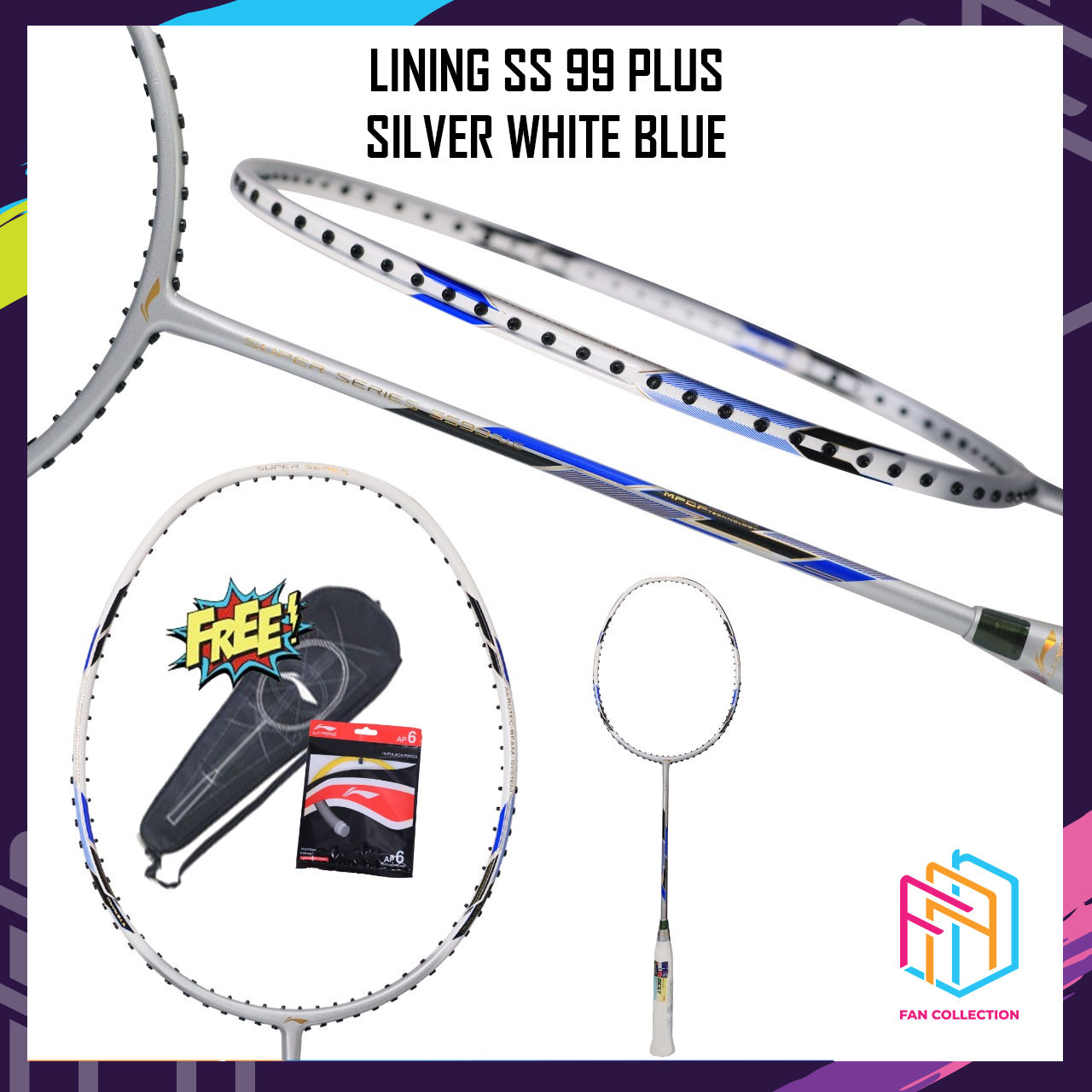 New Colour LINING Super Series SS 99 Plus SS99 Plus Raket Original ...