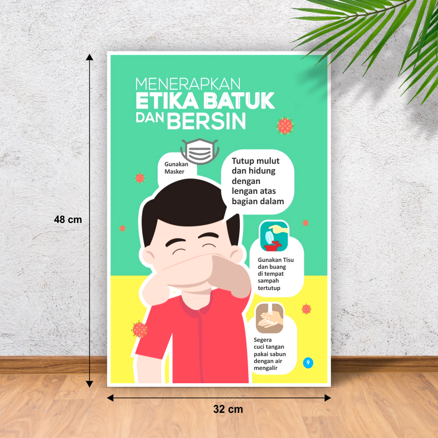 Poster Menerapkan Etika Batuk dan Bersin | Lazada Indonesia