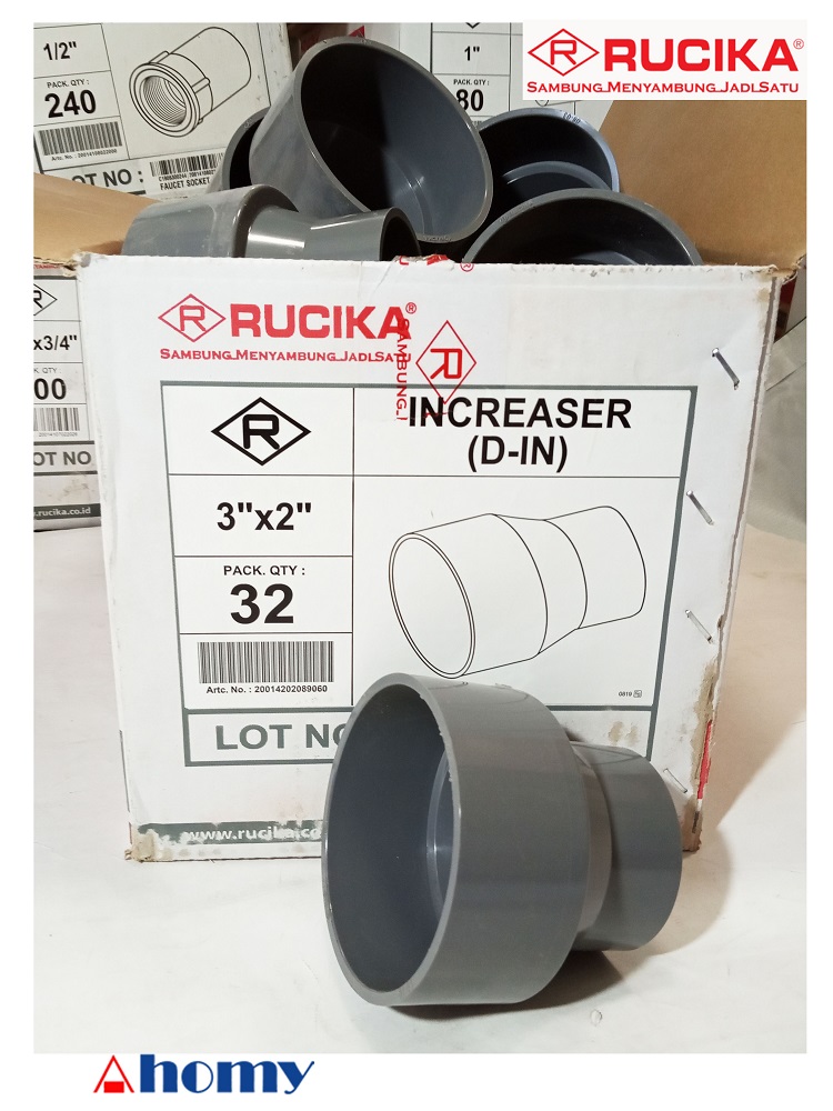 1pc r sock 3” x 2“ DV sedang rucika (reducer socket/vlok sock) pvc ...