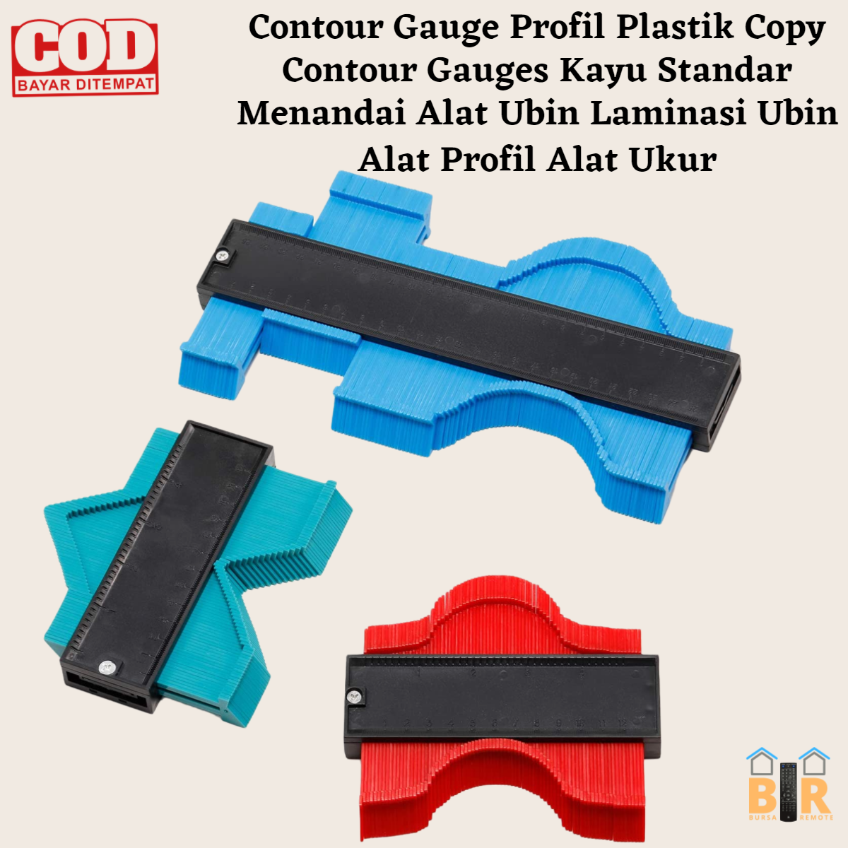 contour gauge alat pengukur Contour Profile Copy Gauge Wood Marking ...