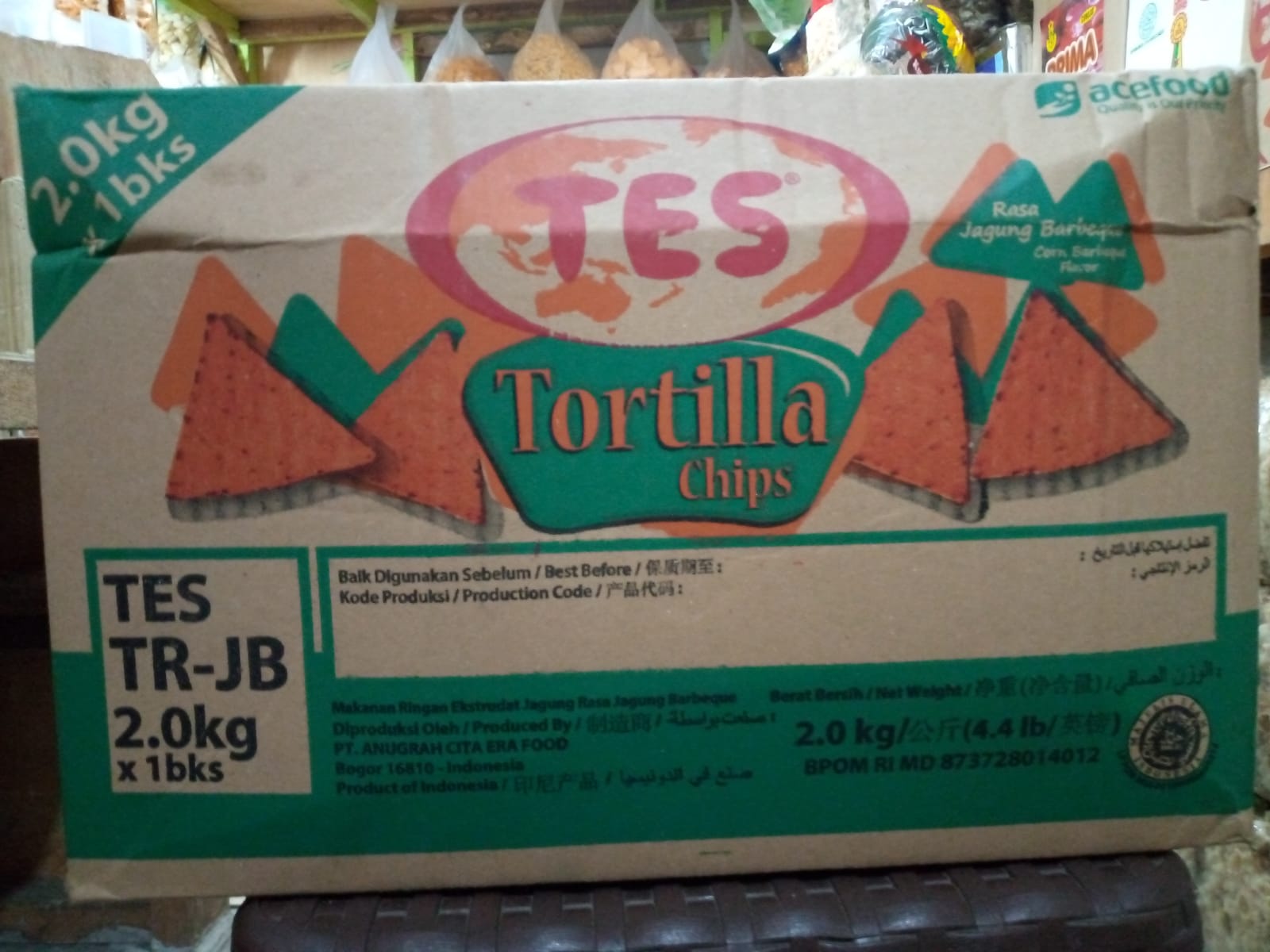 TORTILA BBQ satu kardus 2kg TORTILLA PREMIUM SALIRA SNACK RENYAH RASA ...