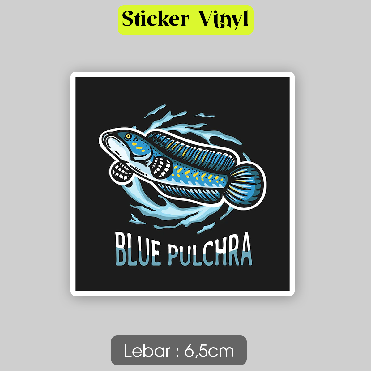 Stiker Snakehead Blue Pulchra Channa Sticker Anti Air Bahan Vinyl ...