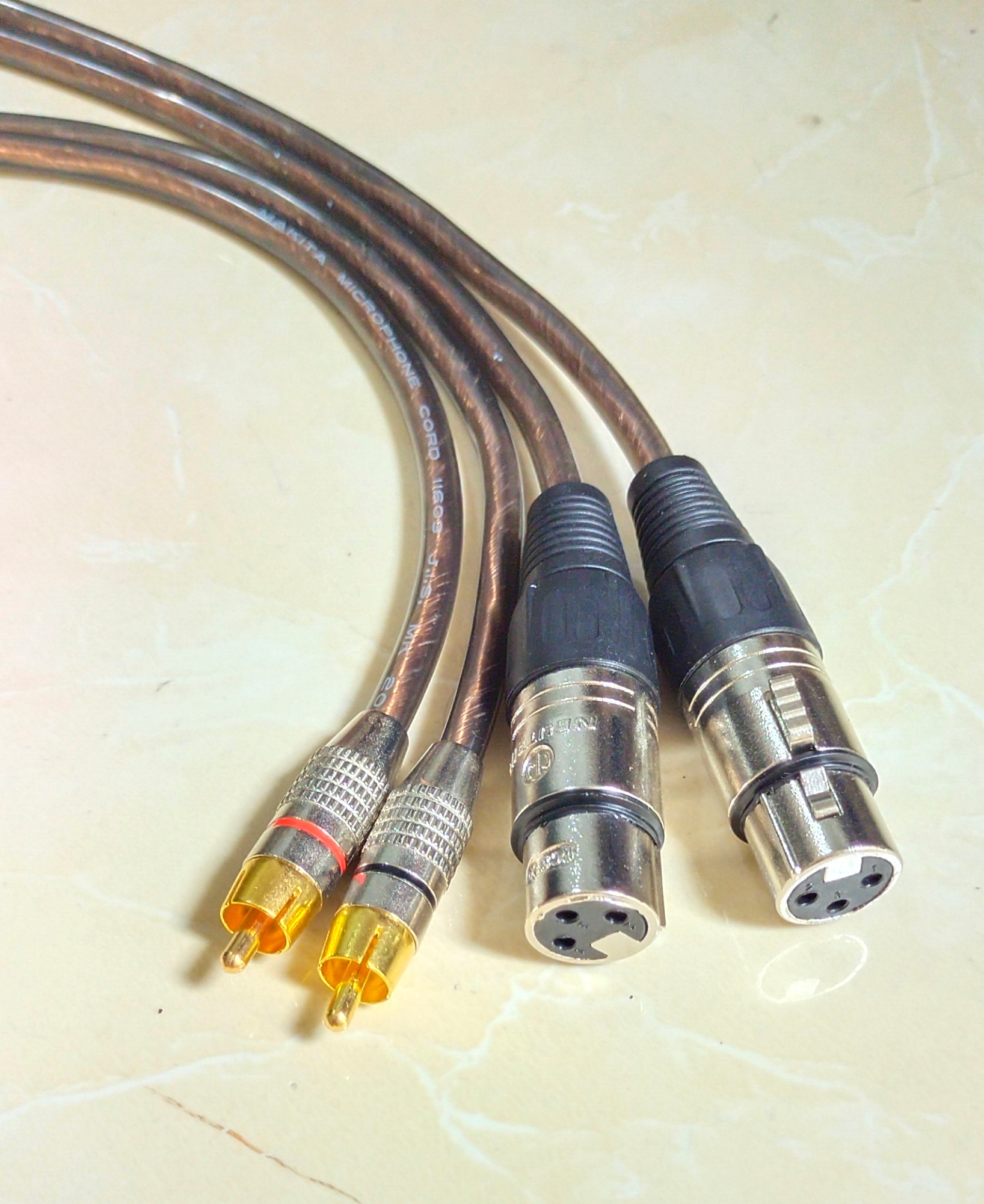 Kabel Mixer Ke Power Amplifier(1Pasang)/kabel xlr canon Female 3pin to ...