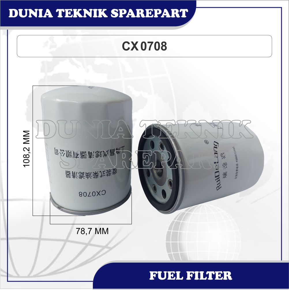 CX0708 FUEL FILTER / FILTER SOLAR / SARINGAN SOLAR UNTUK GENSET ATAU ...