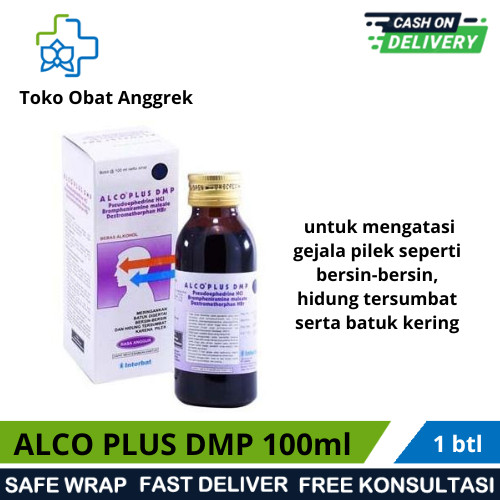 ALCO PLUS DMP SYRUP 100ml/OBAT BATUK KERING DAN FLU PILEK SIRUP ...