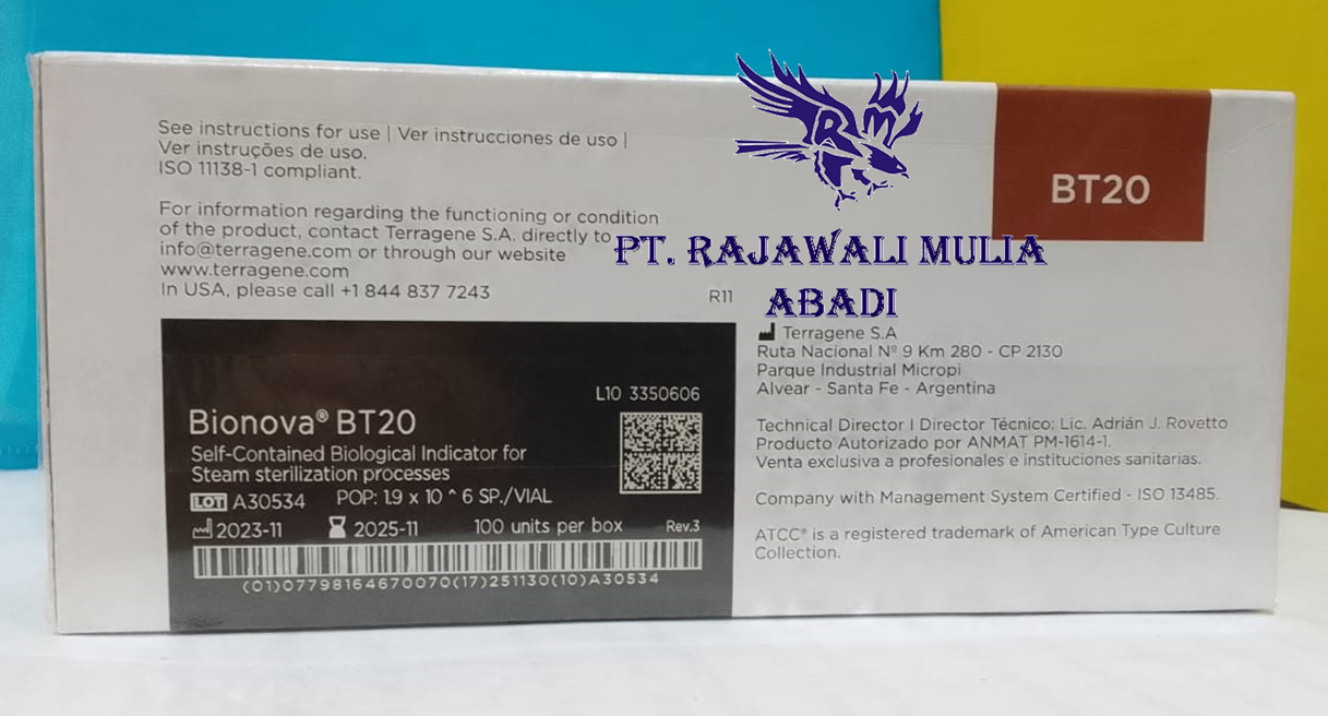 Biological Indicator 100 vials TERRAGENE BIONOVA BT20 bukan 3M, KIMS | Lazada Indonesia