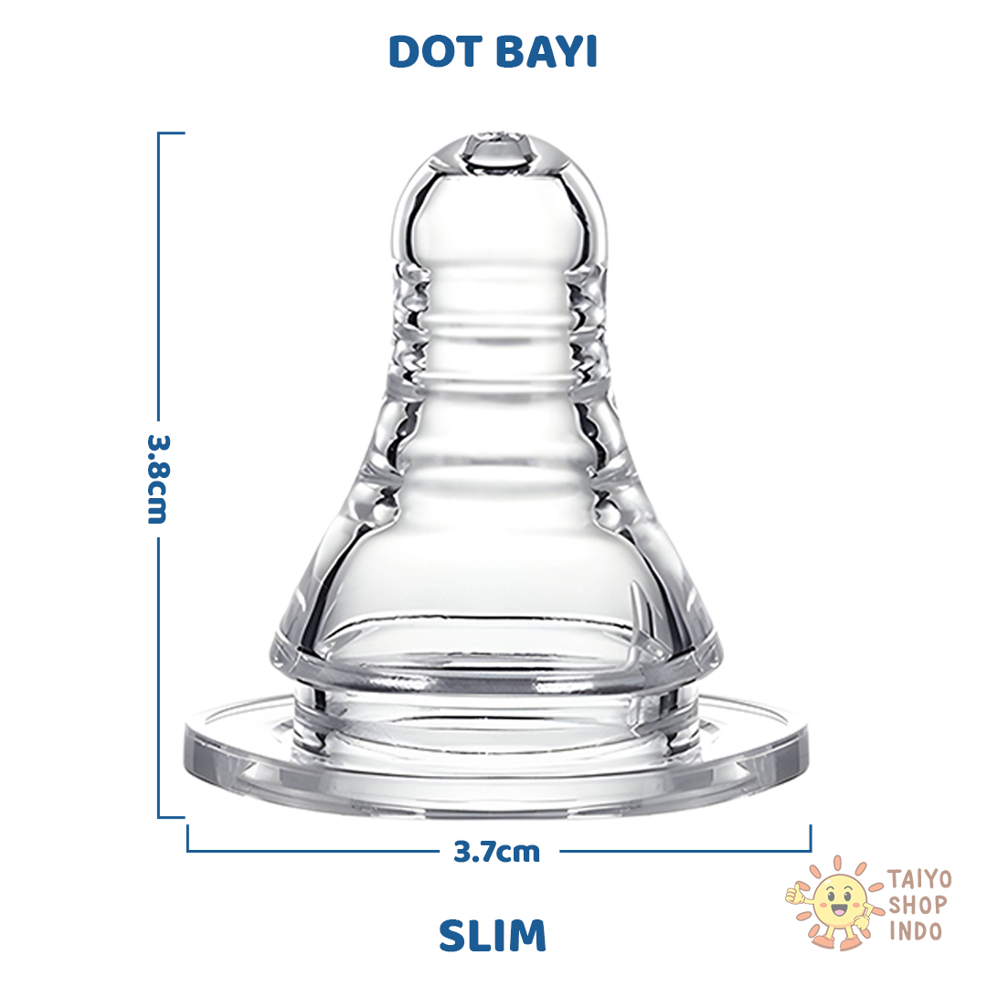 TAIYO Dot Bayi Botol Susu Nipple Puting Silikon Slim dan Wide Neck ...