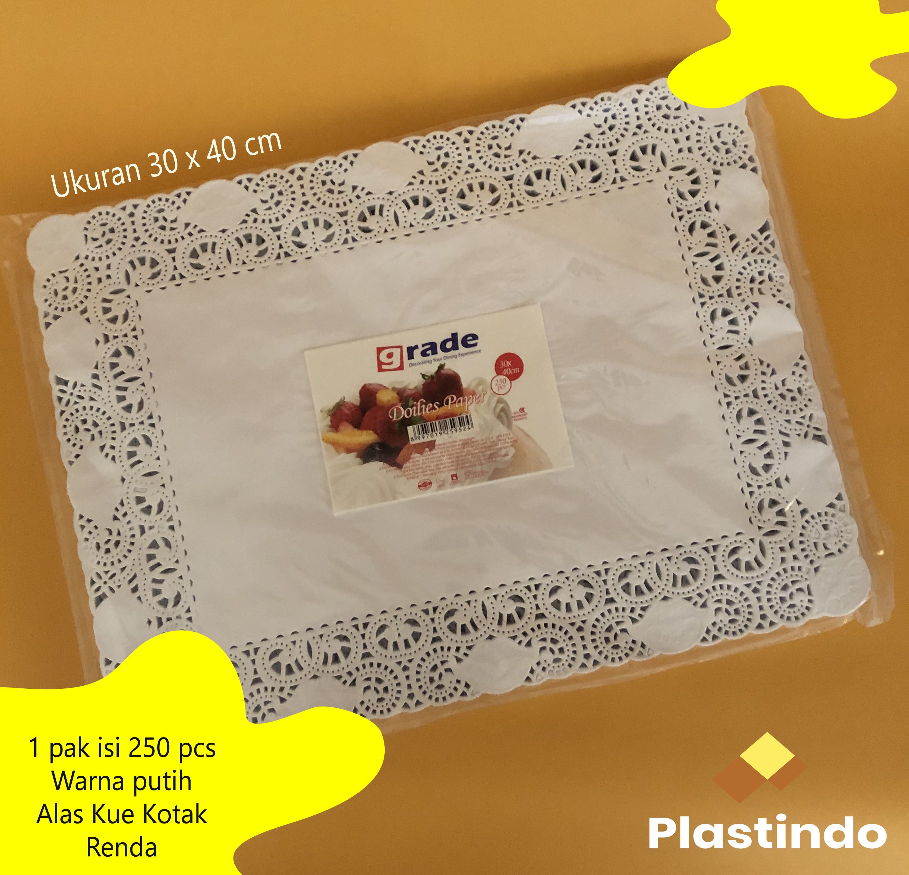 Kertas Alas Kue Doilies 30x40 cm (250pcs) | Kertas Renda Alas Kue ...