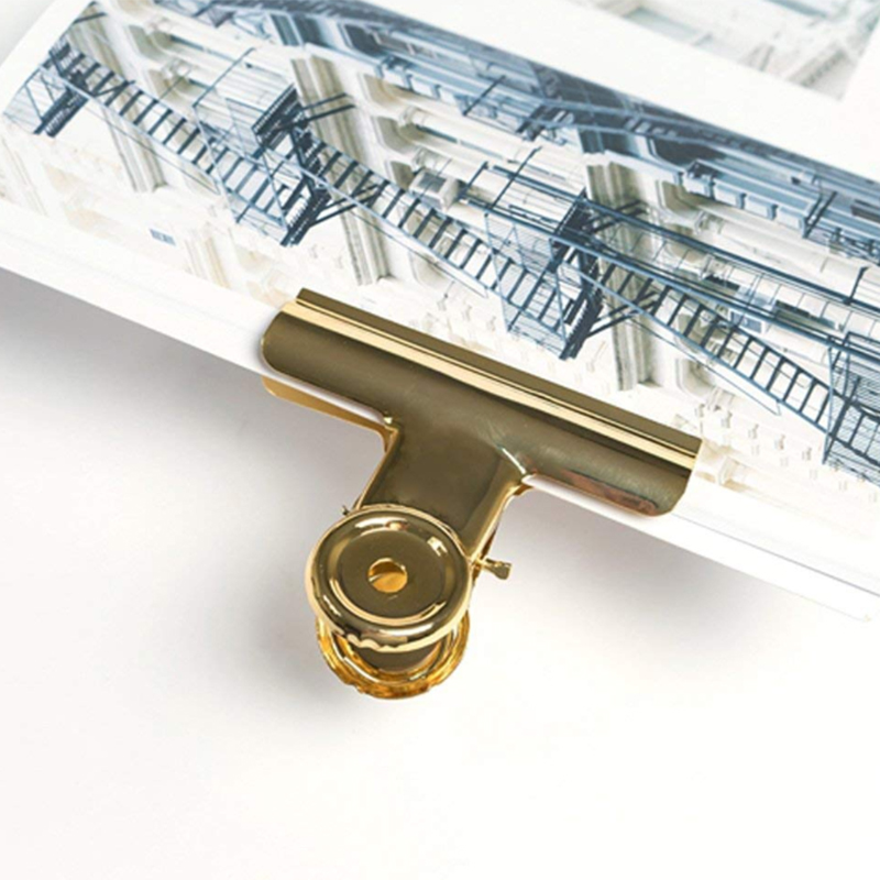 30 Pack 1 Inch Small Bulldog Hinge Clips, Metal Binder Paper Clips File ...