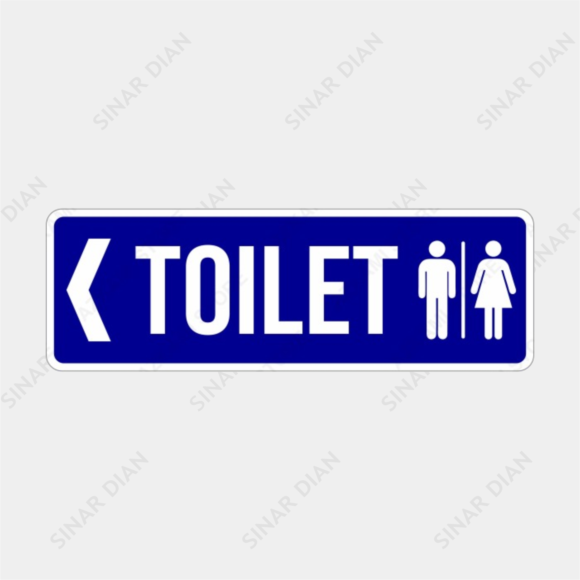 Rambu Sign Petunjuk Arah Toilet 30cm x 10cm Akrilik | Lazada Indonesia