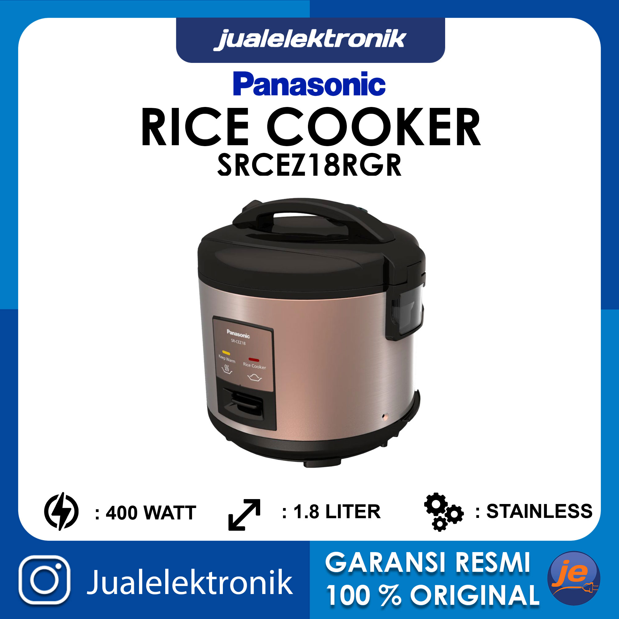 Panasonic Magic Com 1.8 Liter Rose Gold – SRCEZ18RGSR / SRCEZ18RGR ...