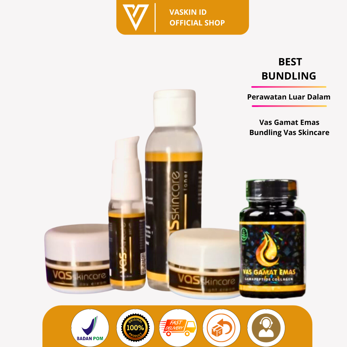 Vas Gamat Bundling Vas Skincare Perawatan Kulit Seluruh Tubuh Wajah ...