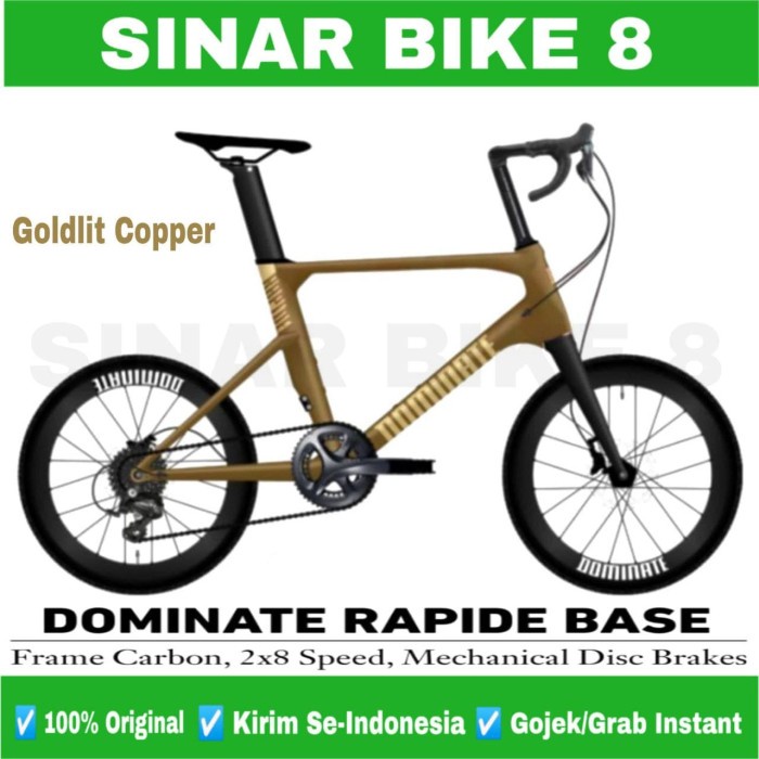 Sepeda Minivelo Ukuran 20 Inch DOMINATE RAPIDE BASE Carbon 2x8 Speed ...