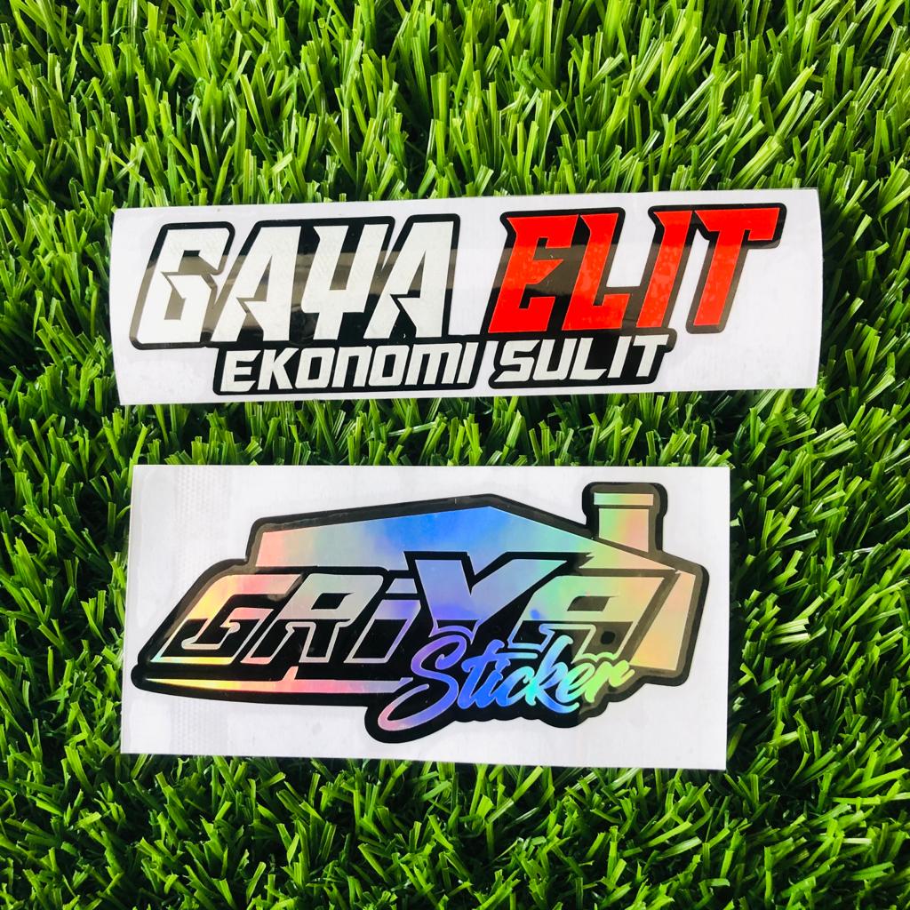 Stiker GAYA ELIT ekonomi sulit sticker cutting | Lazada Indonesia