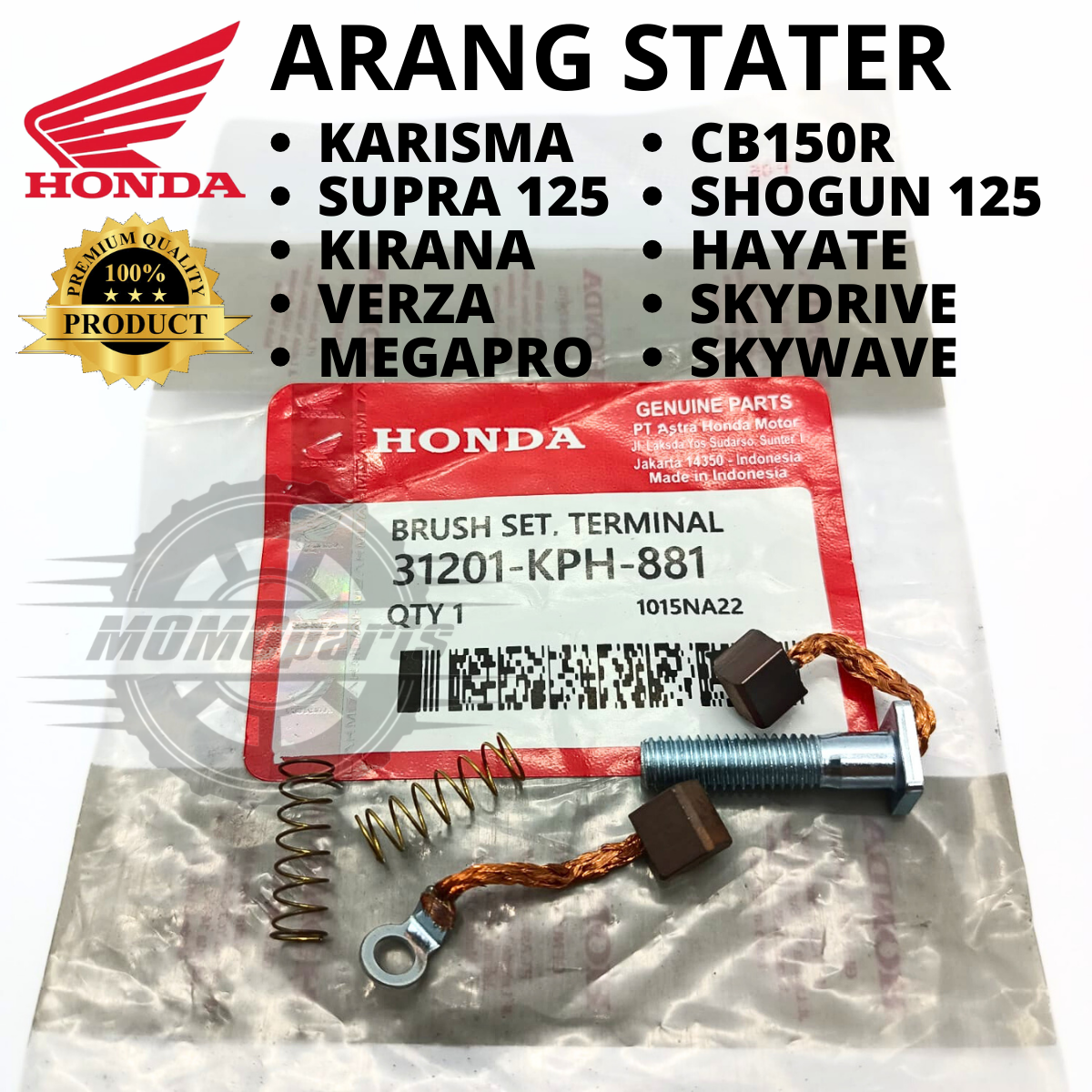 ORIGINAL ARANG STATER HONDA KPH KARISMA SUPRA 125 KIRANA VARZA MEGA PRO ...