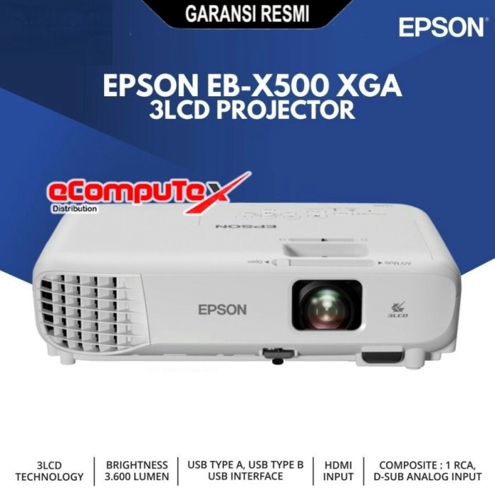 PROJECTOR EPSON EB-X500 / PROYEKTOR EBX500 XGA 3LCD HDMI GARANSI RESMI | Lazada Indonesia