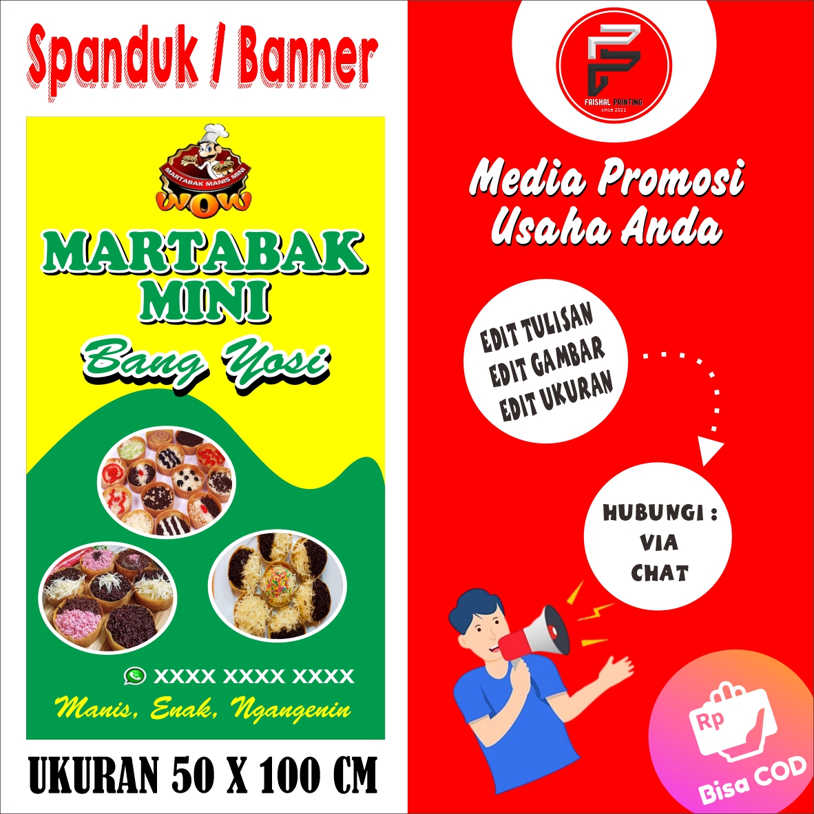 Spanduk Martabak Mini / Banner Martabak / Spanduk Martabak Imut Ukuran ...