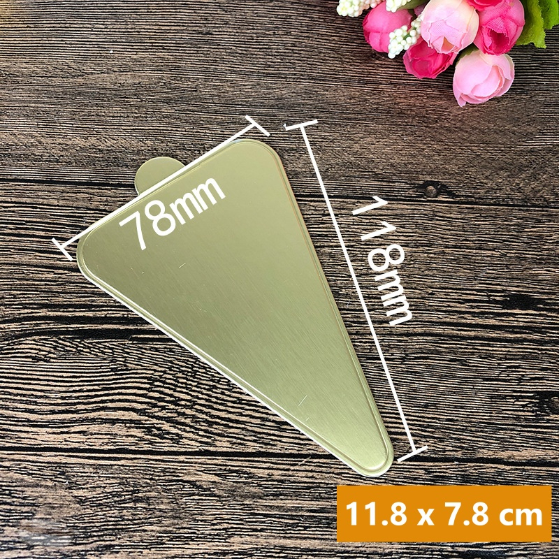 aiGooTan - ALAS CAKE GOLD SEGITIGA - Tatakan Kue Mini Slice Cake Board ...