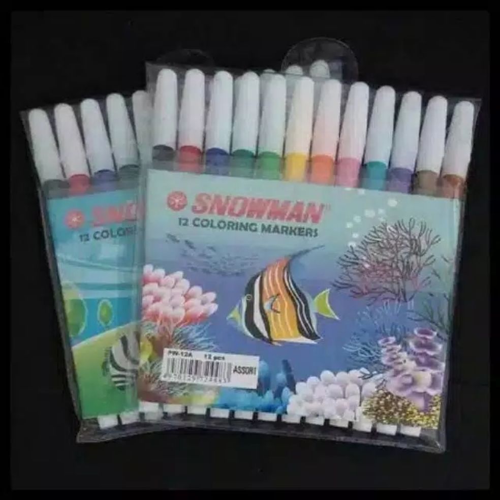 Spidol Snowman 12 Warna / Coloring Makers | Lazada Indonesia